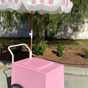 PINK MEXICAN PALETA Cart Pink Push Cart Street Vendor Paleta Vendors ...