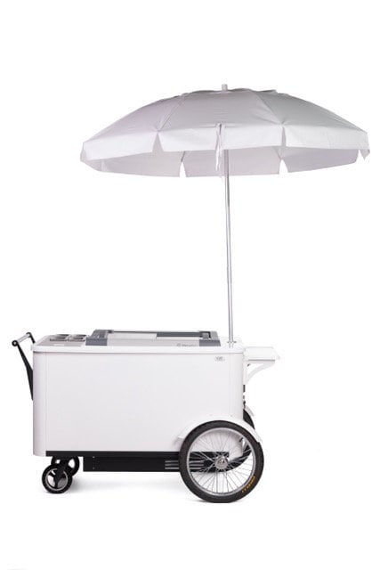GELATO FREEZER CART Ice Cream Freezer Push Cart Electric Mobile Cart ...