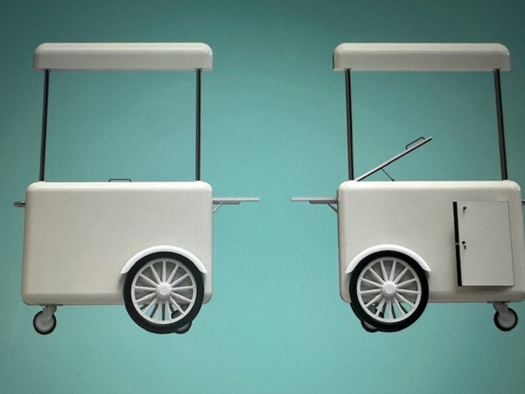 DISPLAY FIBERGLASS CART Display Push Cart Mobile Cart Street Vendor ...