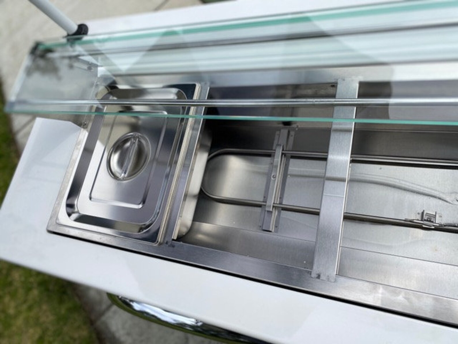 FOOD STEAMER CART Push Cart Comfort Foods Cart Electric Steam Cart Hot ...