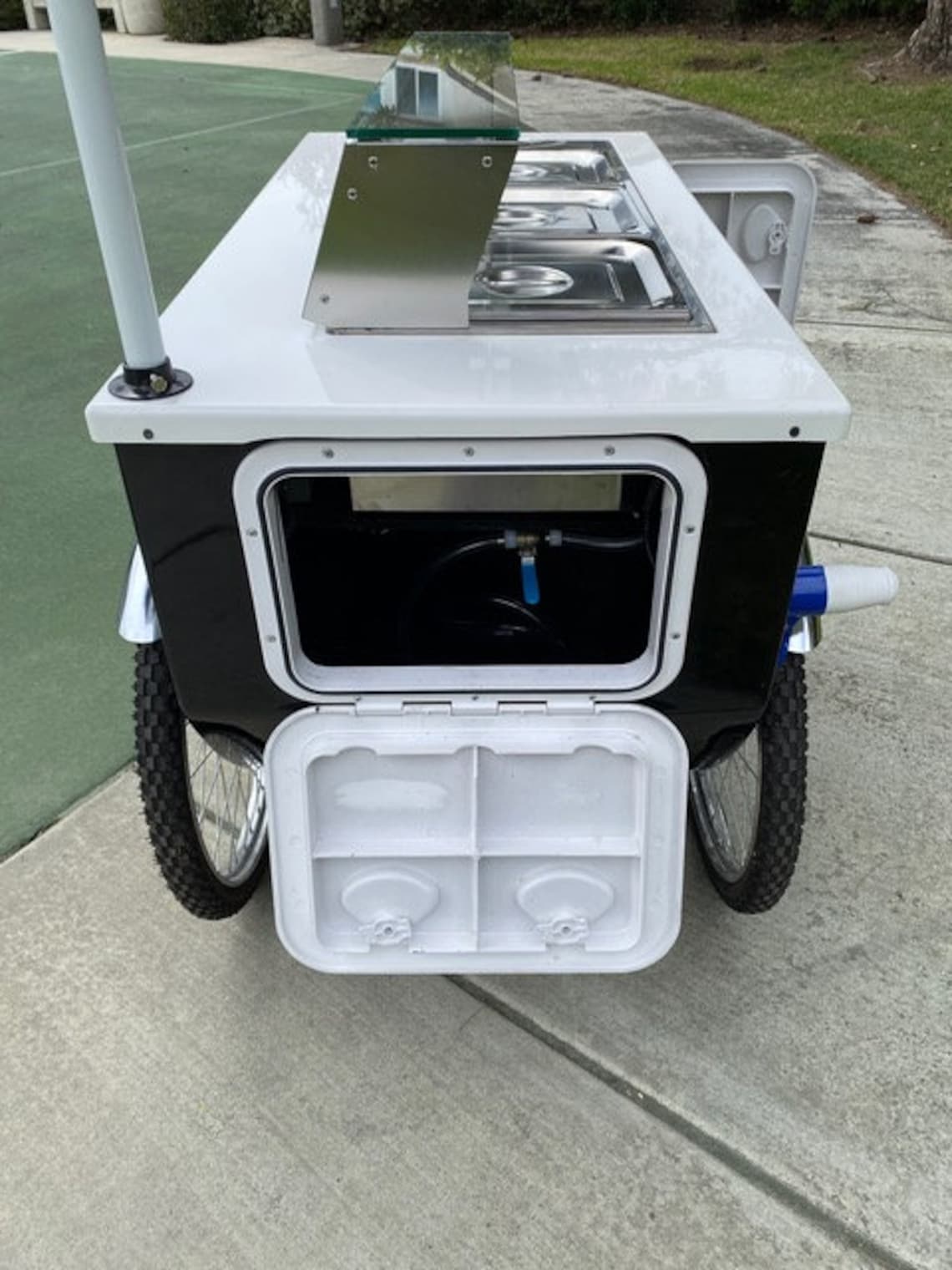 FOOD STEAMER CART Push Cart Comfort Foods Cart Electric Steam Cart Hot ...