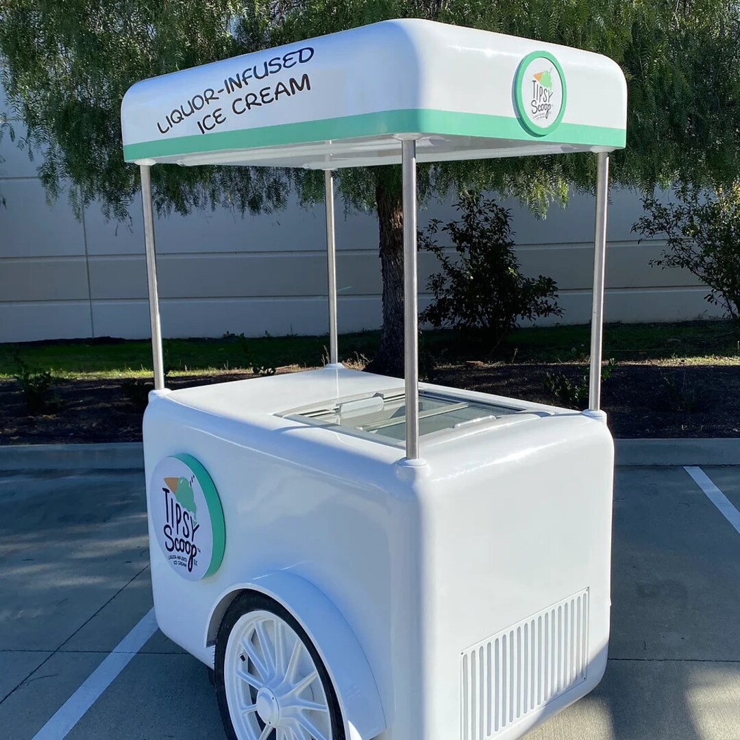 GELATO FREEZER CART Gelato Ice Cream Mobile Cart Branding Cart Gelato ...