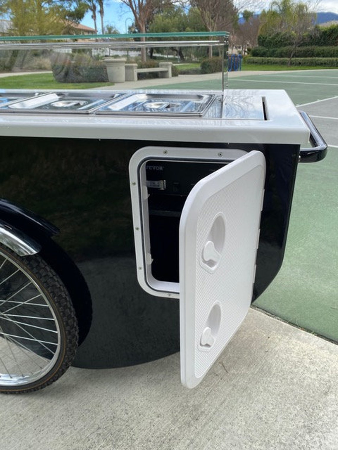 FOOD STEAMER CART Push Cart Comfort Foods Cart Electric Steam Cart Hot ...