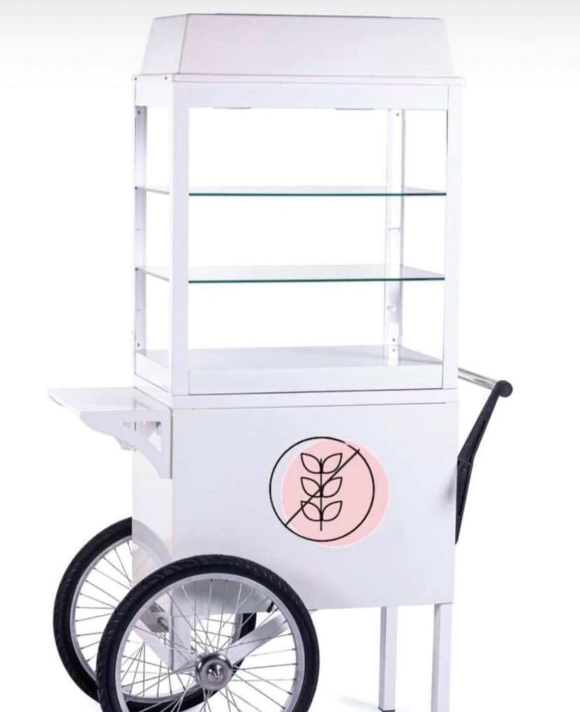 TIERS DISPLAY CART Mobile Shelf Tiers White Cart Chocolate Display ...
