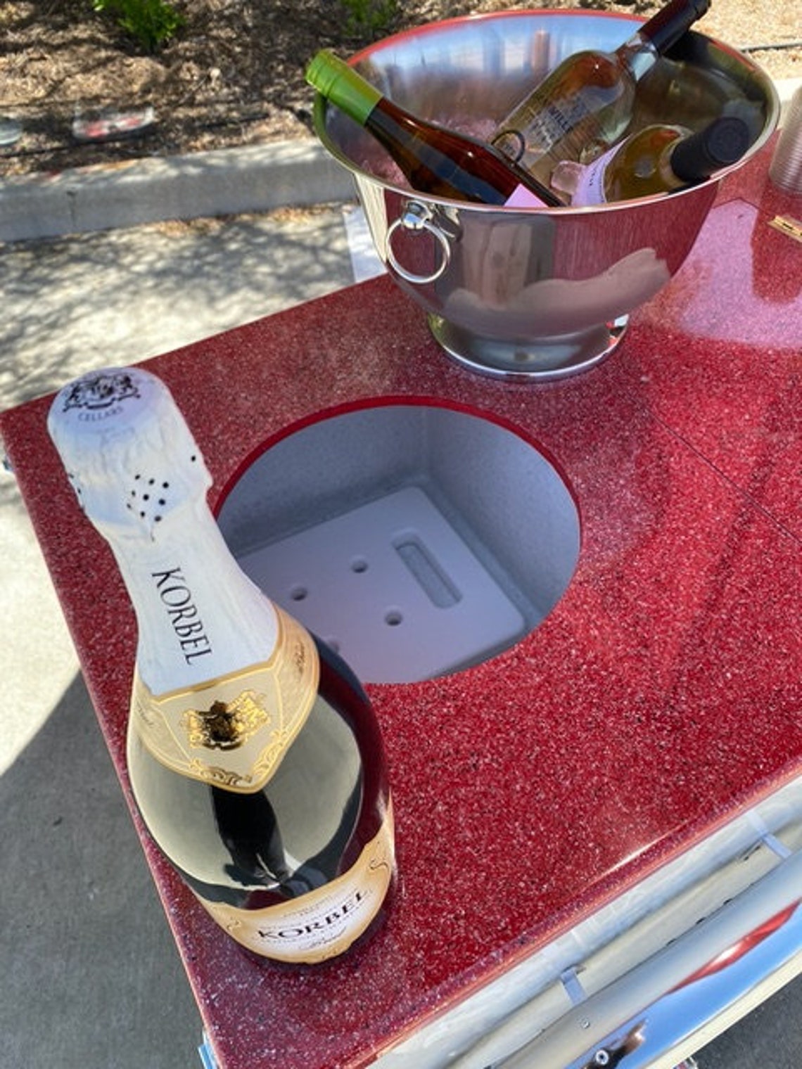 BAR CART Beverage Cart Beer Cart Display Vending Cart Vendors Cart Push ...