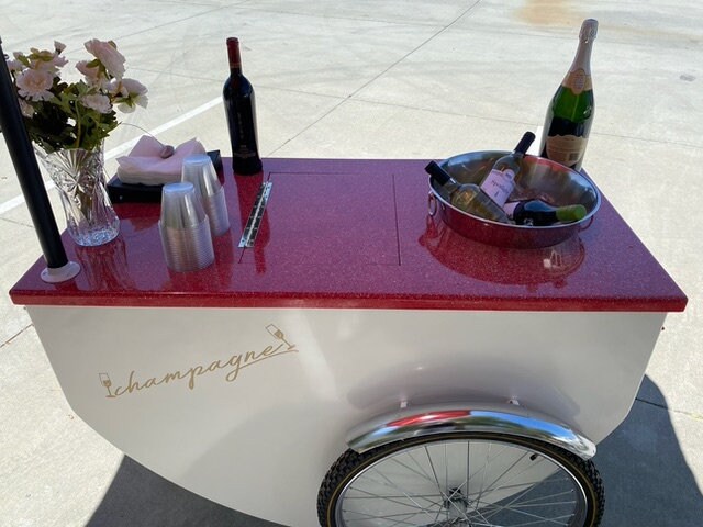 BAR CART Beverage Cart Beer Cart Display Vending Cart Vendors Cart Push ...