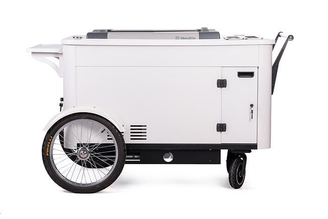 GELATO FREEZER CART Ice Cream Freezer Push Cart Electric Mobile Cart ...