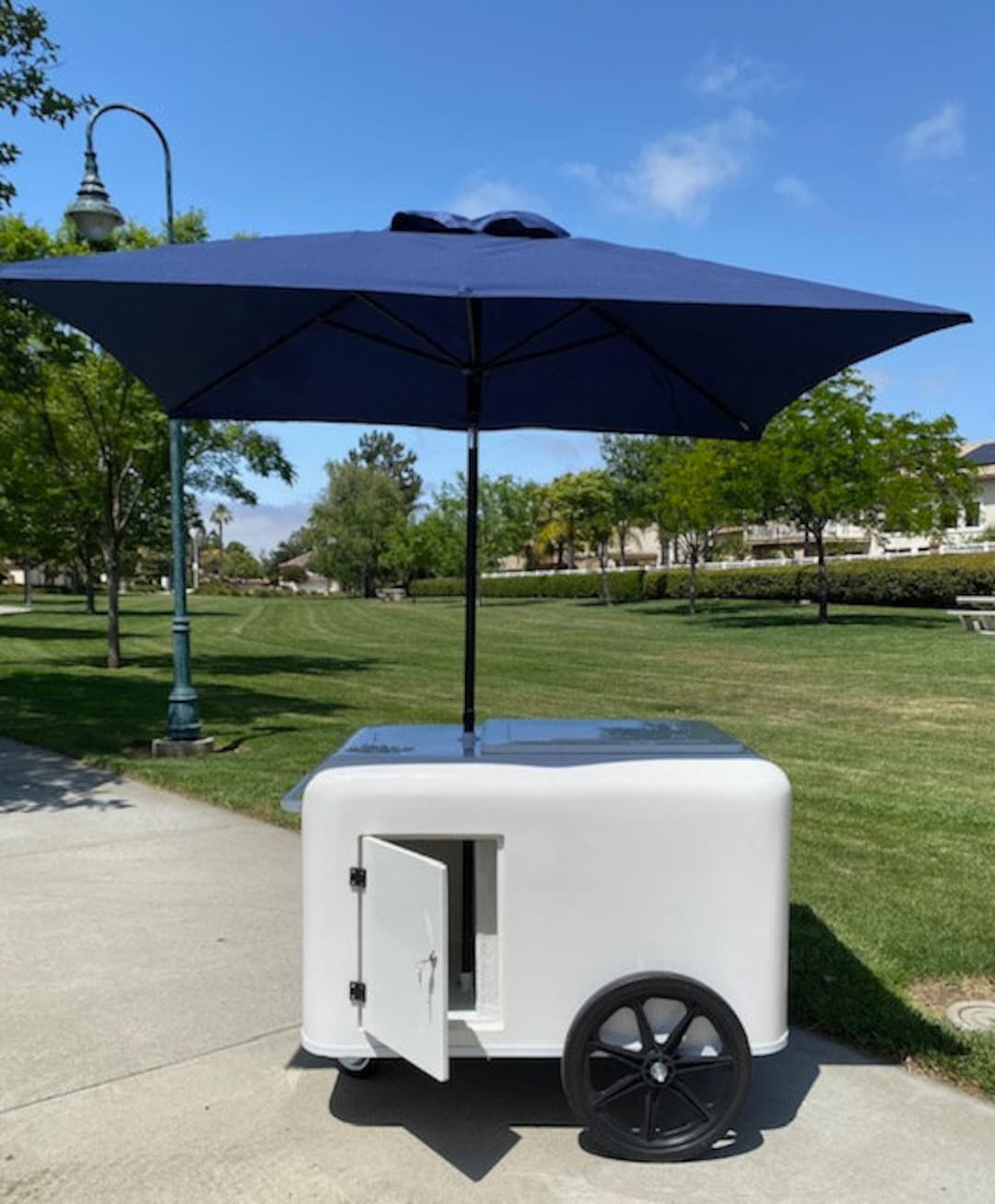 COOLER PUSH CART Large Branding Cooler Cart Merchandising Cooler Cart ...