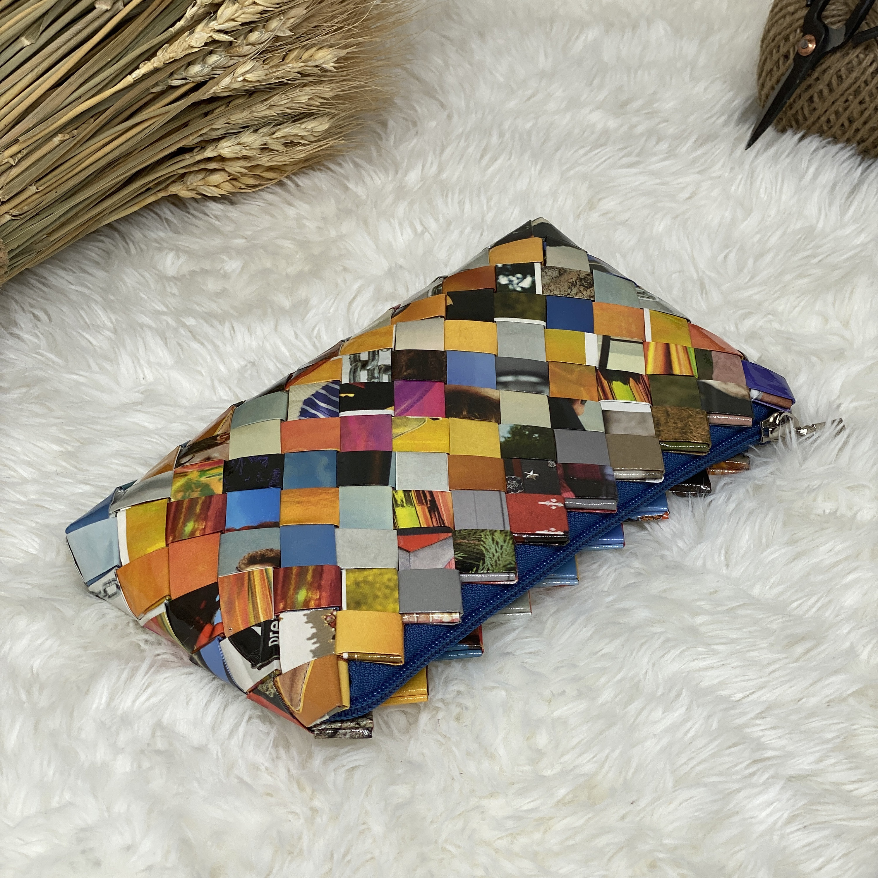 Paper Mosaic Clutch Candy Wrapper Purse Recycle Up-cycle - Etsy New Zealand