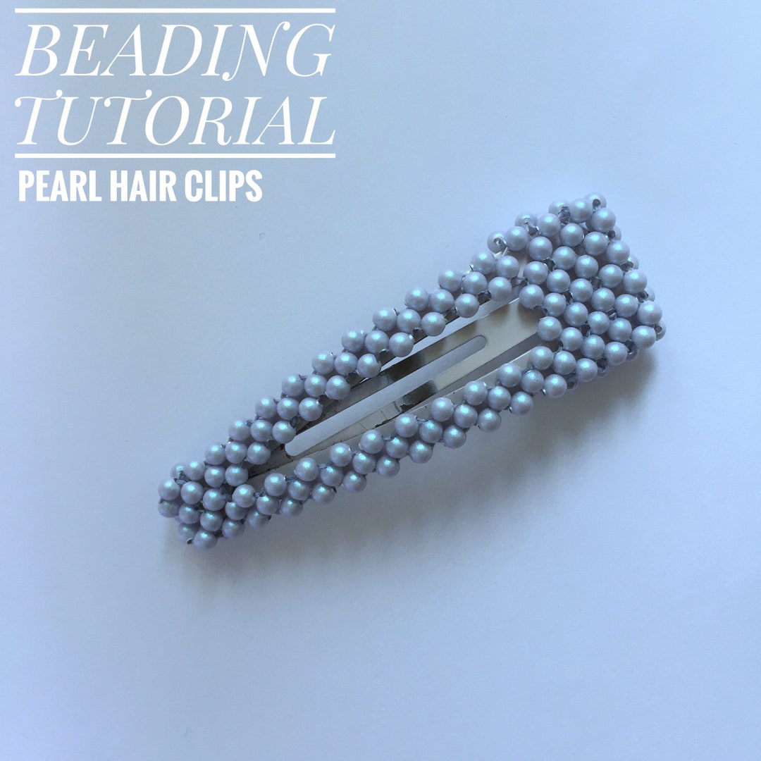 DIY Pearl Hair Clip Barrette Craft Project for Beginner DIY Hair ...