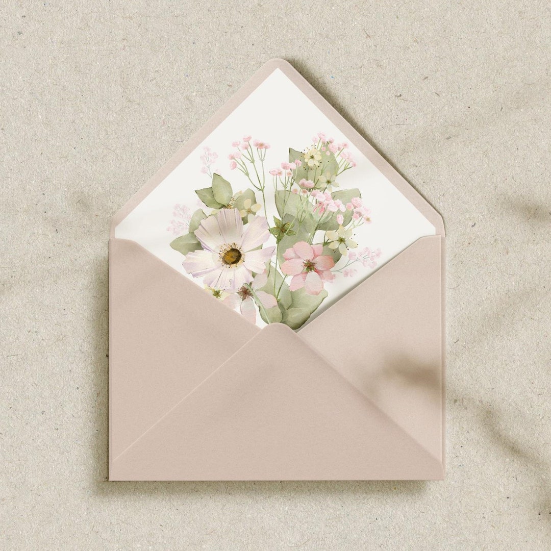 Floral Envelope Liner | Envelope Liner | Envelope Liner With Soft ...