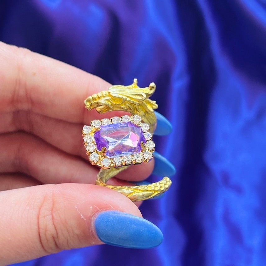 Mal Inspired Wedding Engagement Ring Descendants Dragon - Etsy