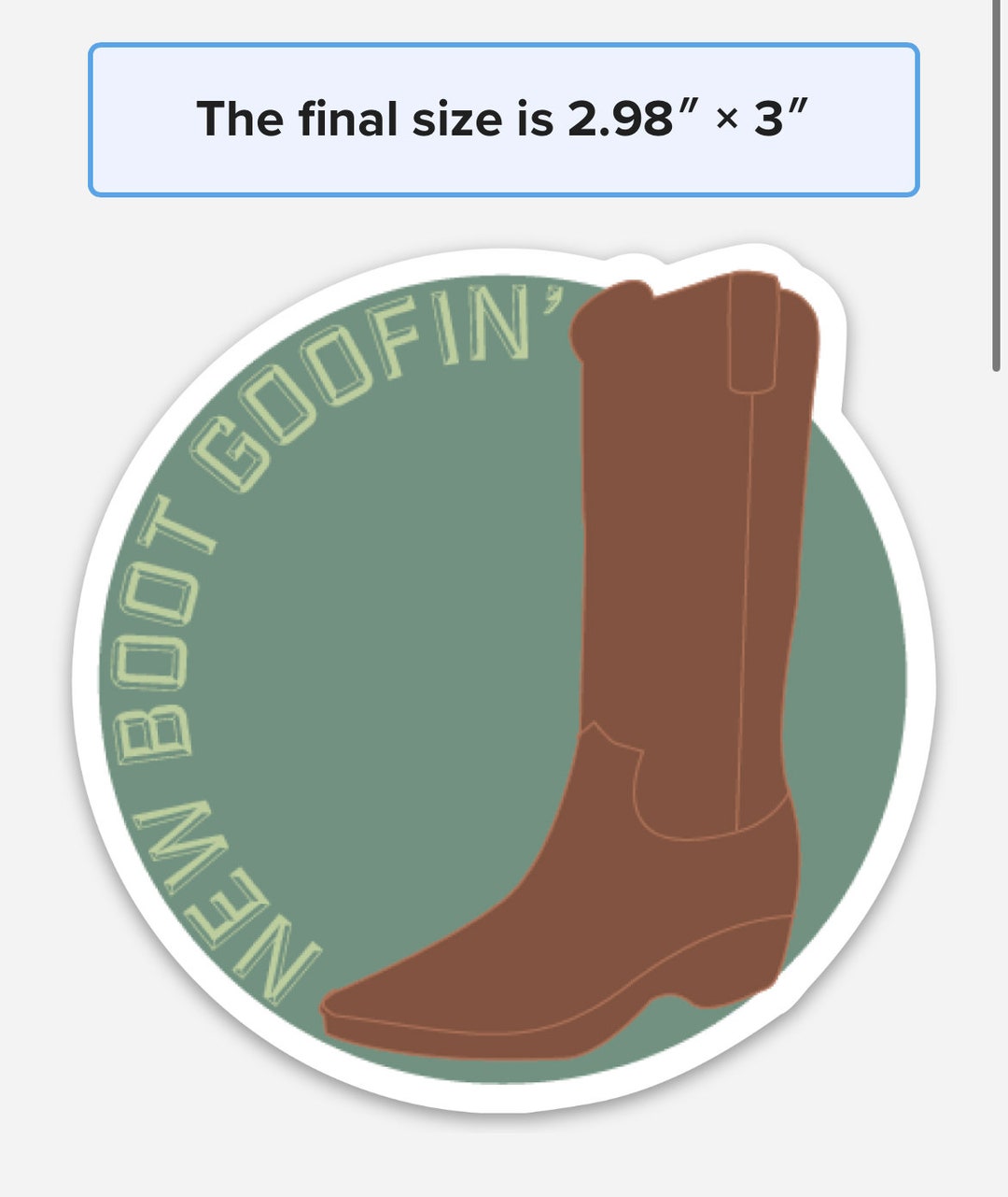 New Boot Goofin’ Sticker - Etsy