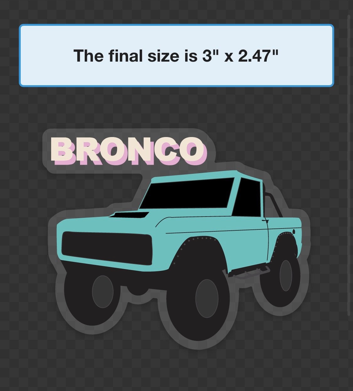 Bronco Sticker - Etsy
