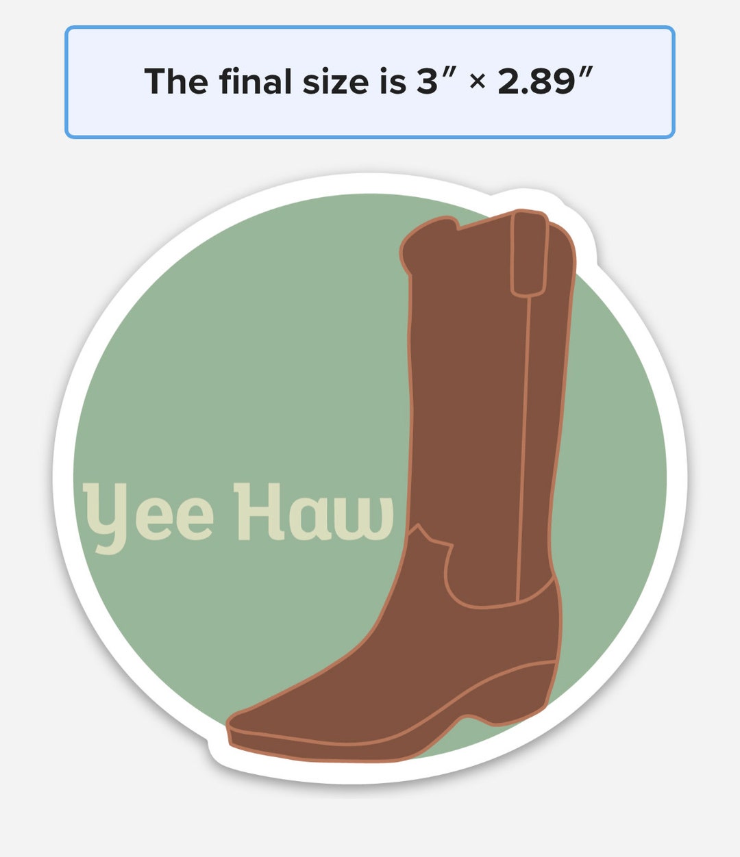 Yee Haw Sticker - Etsy