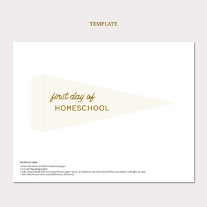 Printable First Day of School Pennant Flags INSTANT DIGITAL - Etsy