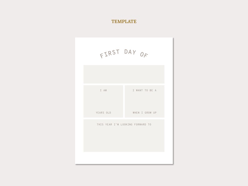 DIY Printable First Day of School Interview Sign Instant - Etsy