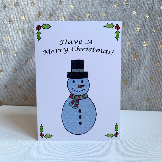 Homemade Christmas Cards Snowman