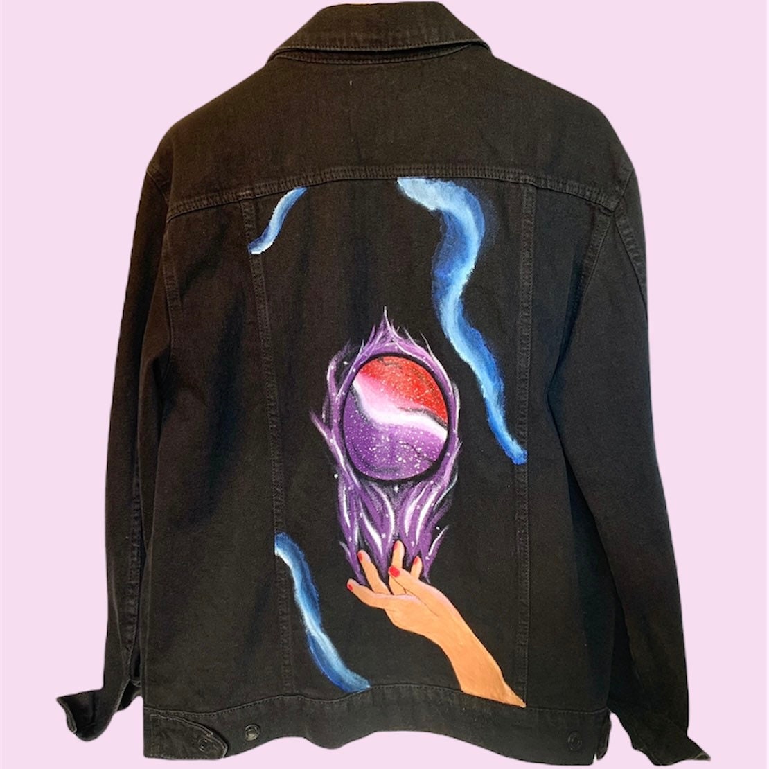 Galaxy Custom Jacket Painted Jean Jacket Night Sky Painting - Etsy UK