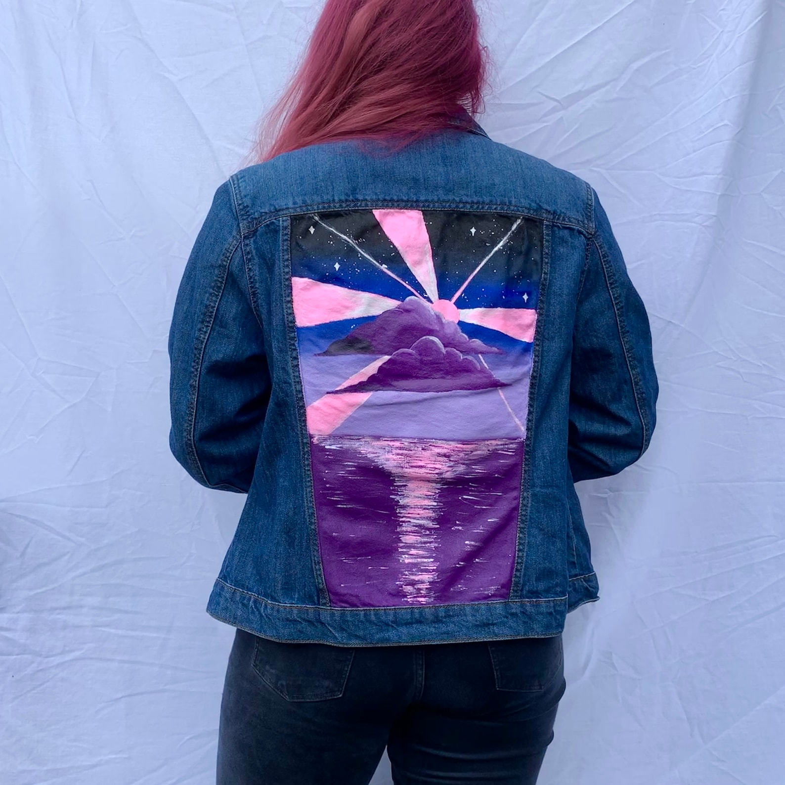 Custom Painted Denim Jacket Hand Painted Jacket Personalised - Etsy UK