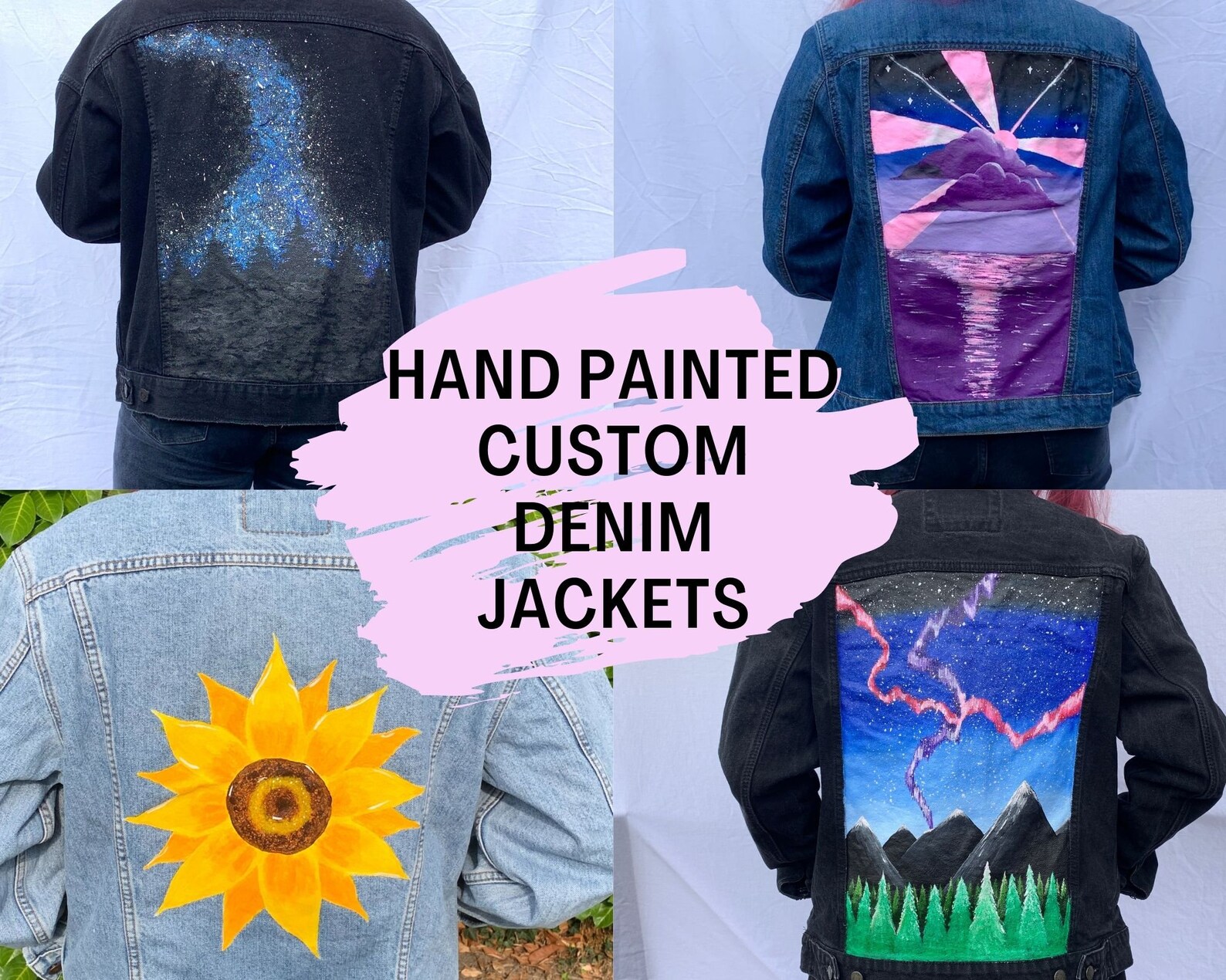 Custom Painted Denim Jacket Hand Painted & Personalised | Etsy UK