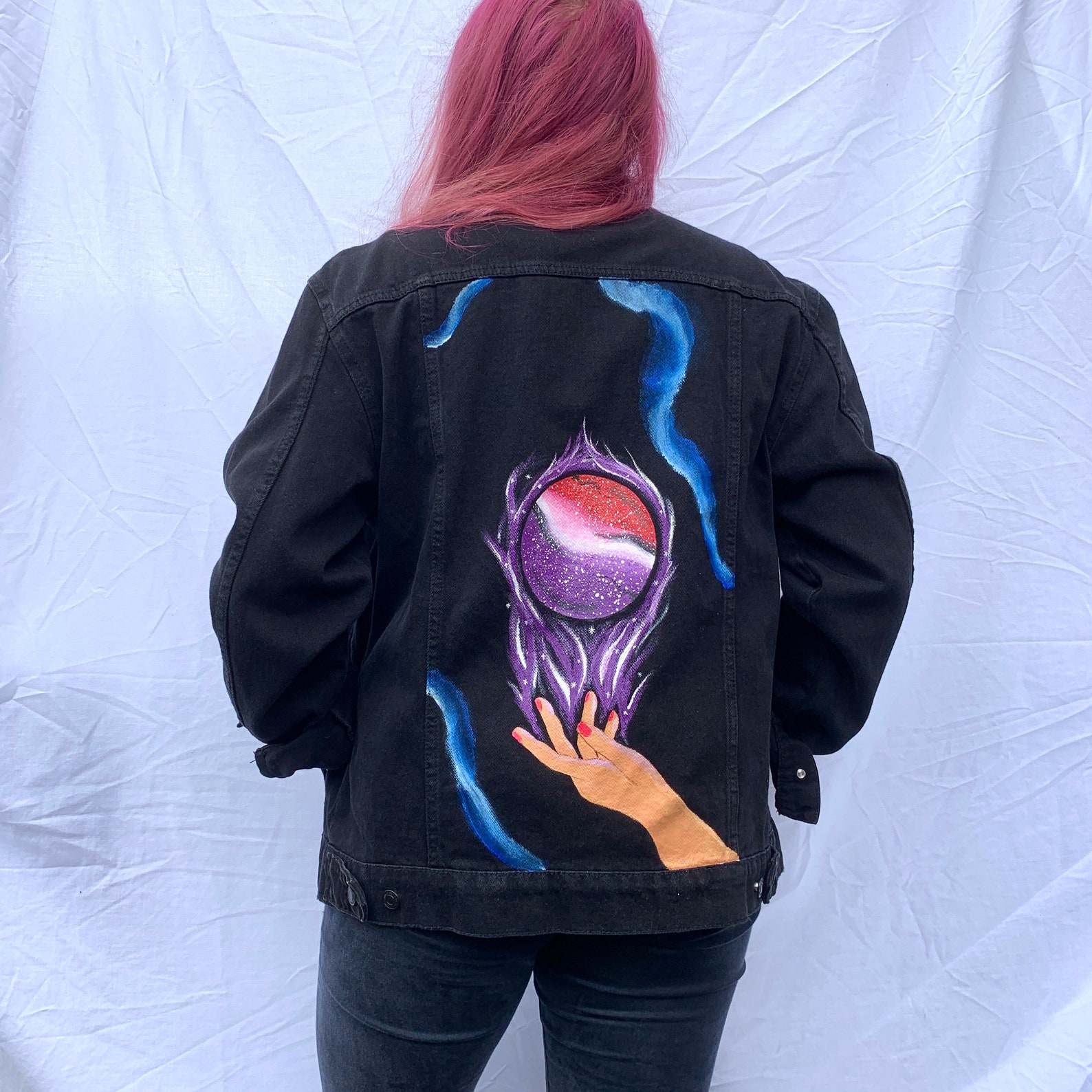 Custom Painted Denim Jacket Hand Painted & Personalised | Etsy UK