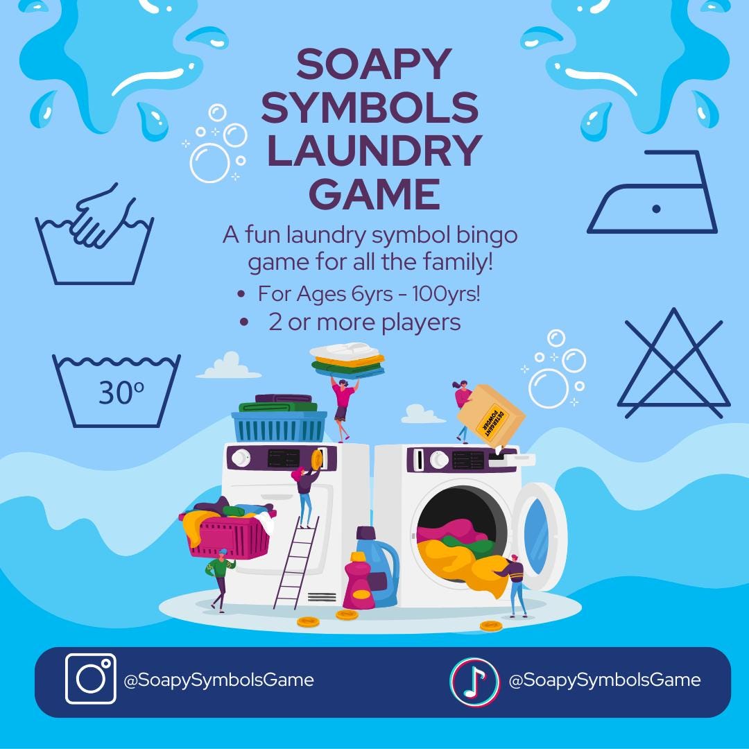 Family Laundry Symbol Game, Fun Washing Symbols Game, Laundry Symbols ...