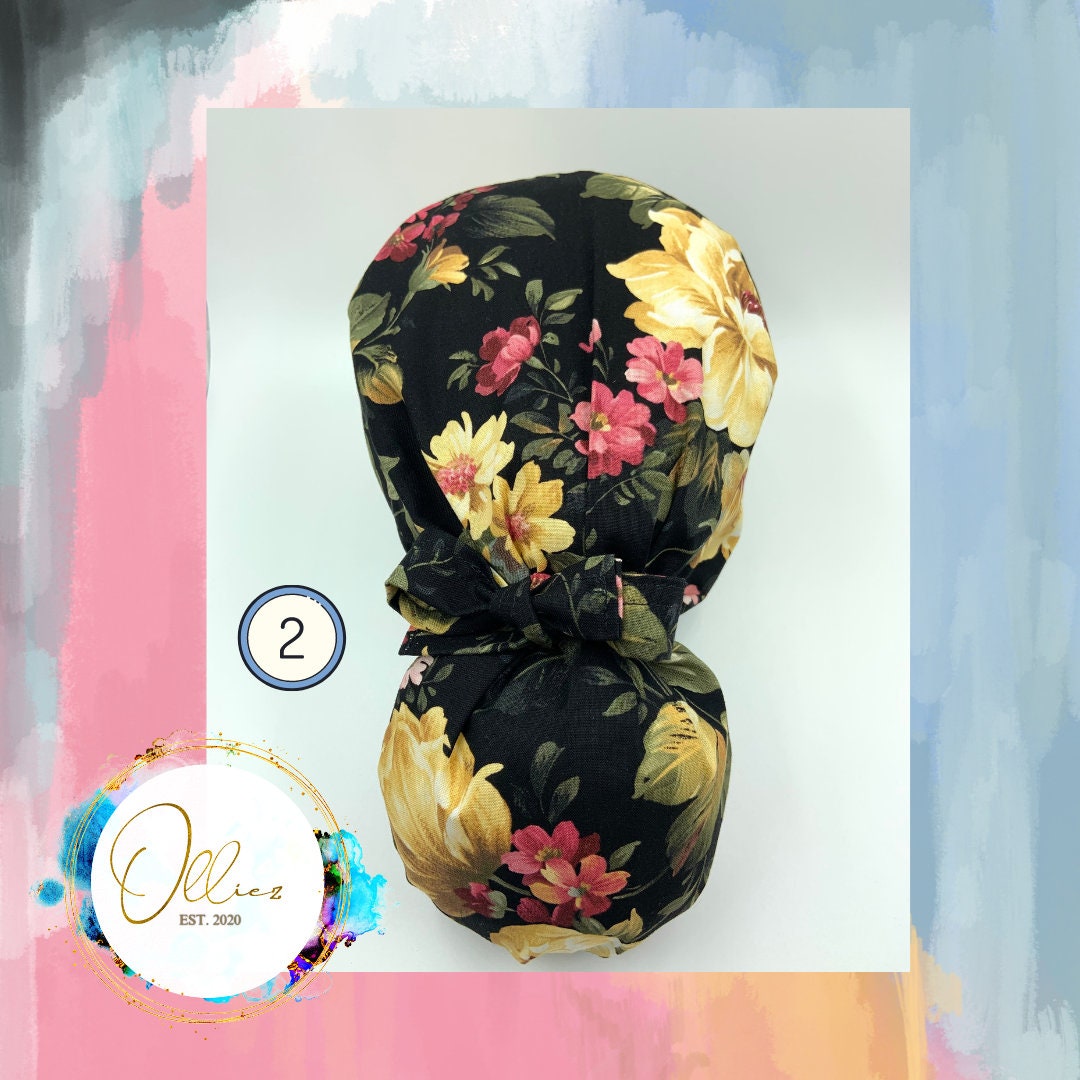 Scrub Cap for Women With Buttons / Medical Scrub Cap / Dental Scrub Cap ...