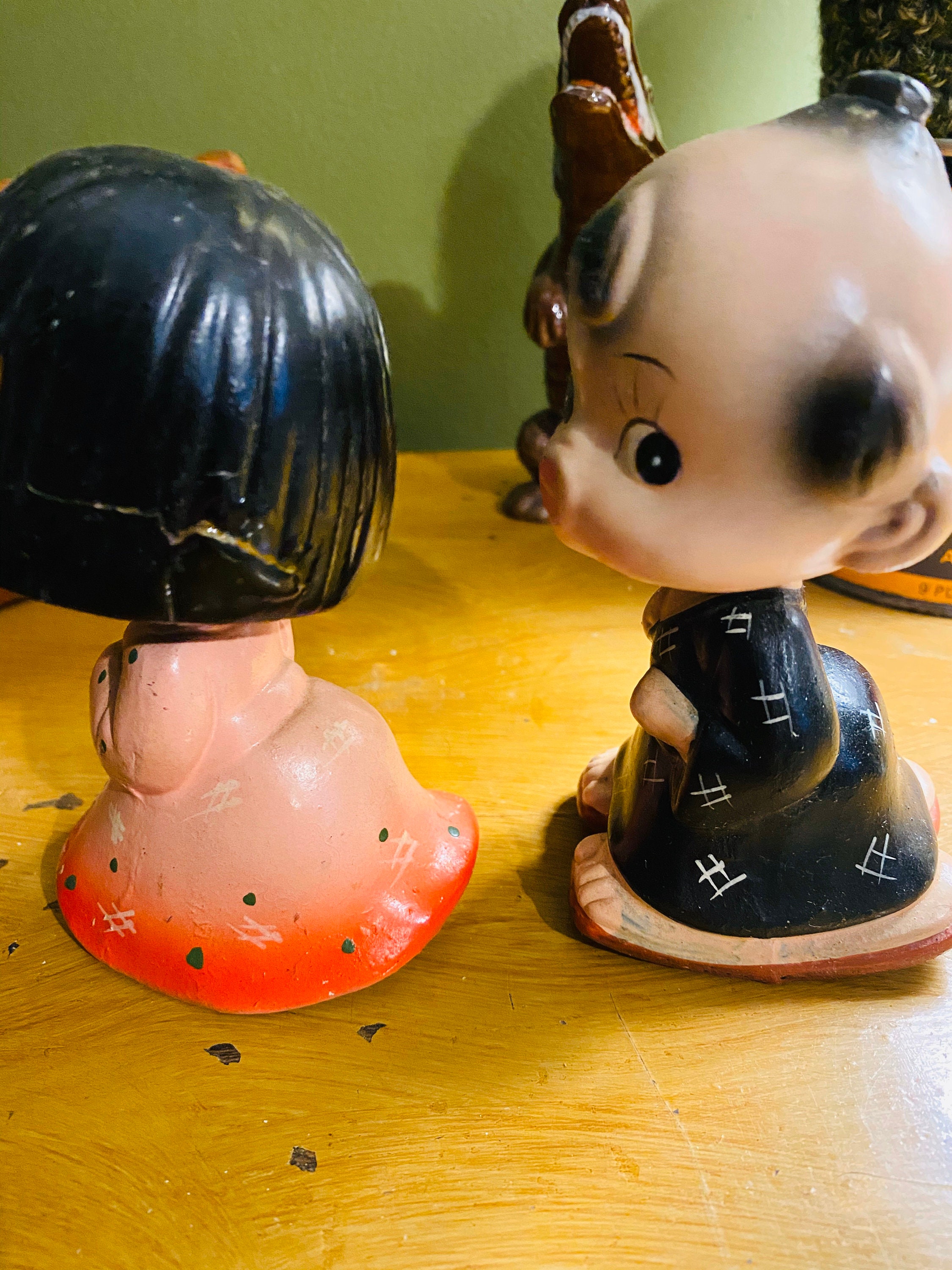 Vintage Kissing Bobbleheads made in Japan 50s-60s Figurines Japanese ...