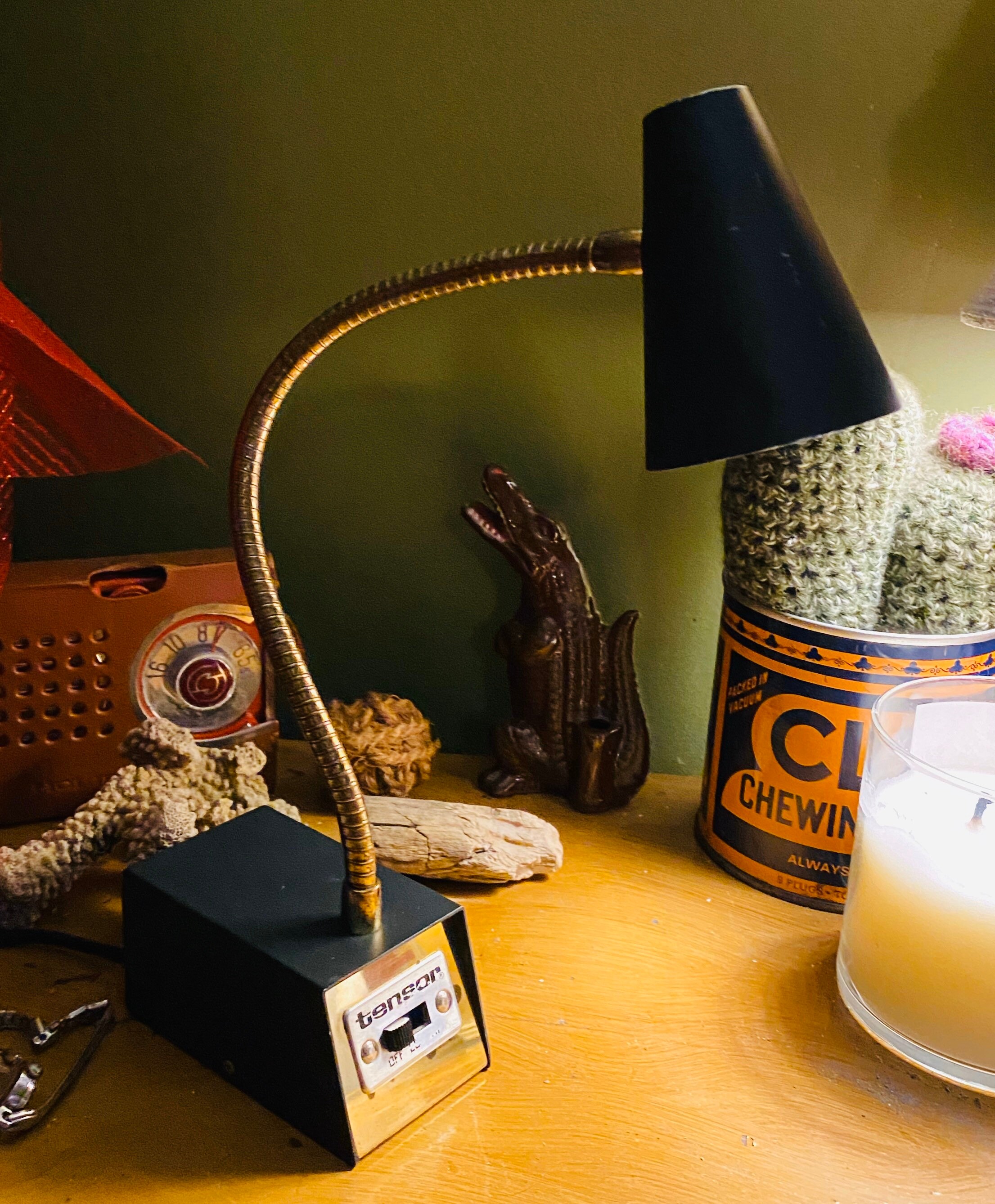 Vintage mini desk gooseneck lamp Tensor light Wonderful Black | Etsy