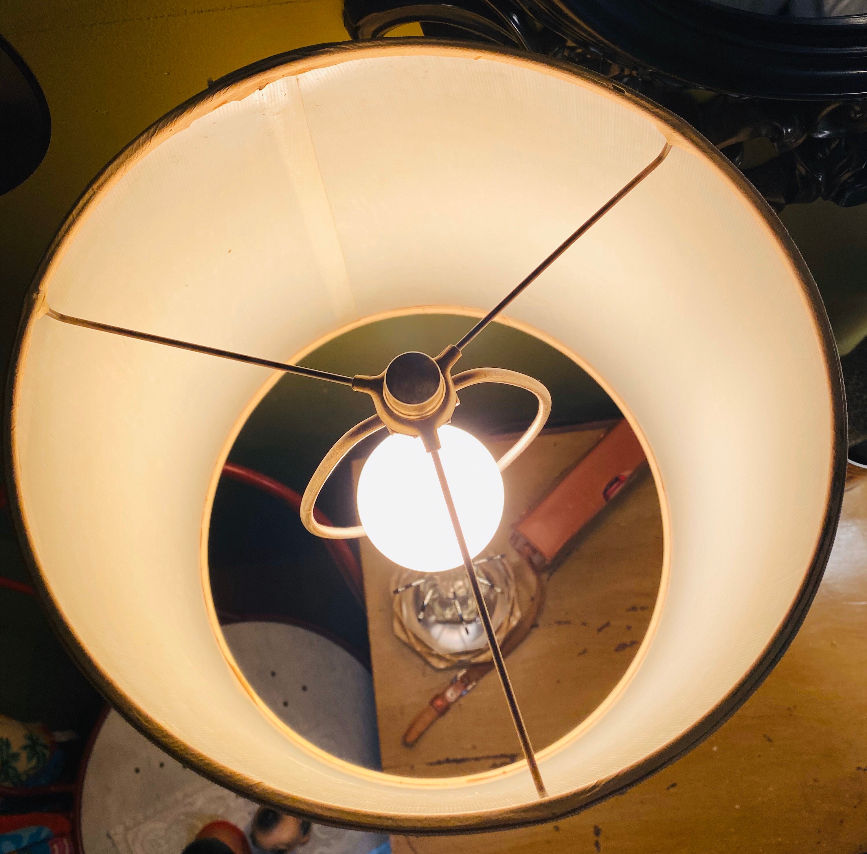 Vintage Underwriters Laboratories Glass Lamp and Original Shade Desk ... Vintage Underwriters Laboratories Glass Lamp and Original Shade Desk ...