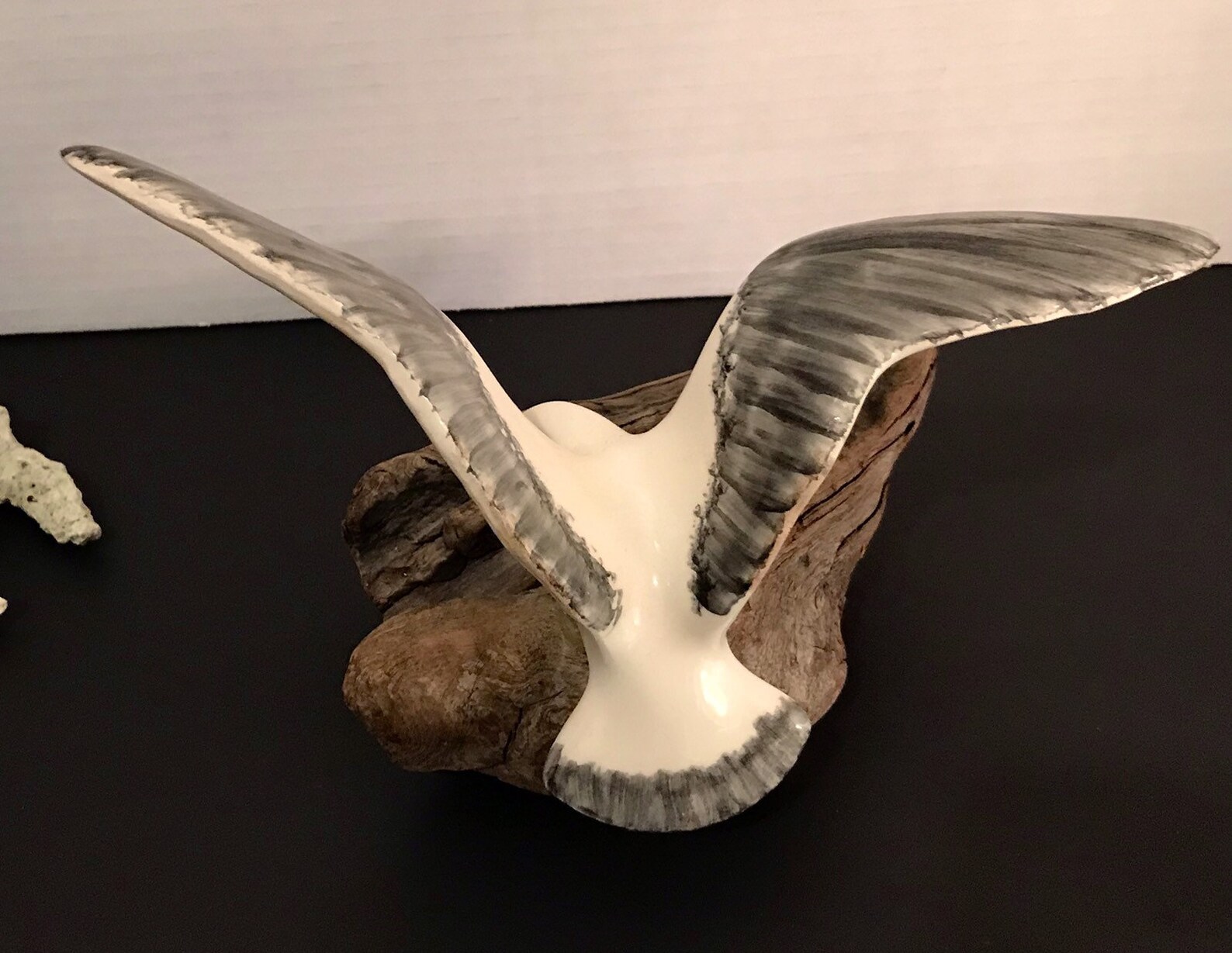 Beautiful Antique Folk Art Porcelain Seagull Bird Perched on - Etsy