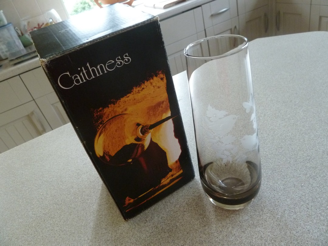 Vintage Caithness Etched Crystal GLASS VASE 23 Cm/9 Tall in Box - Etsy