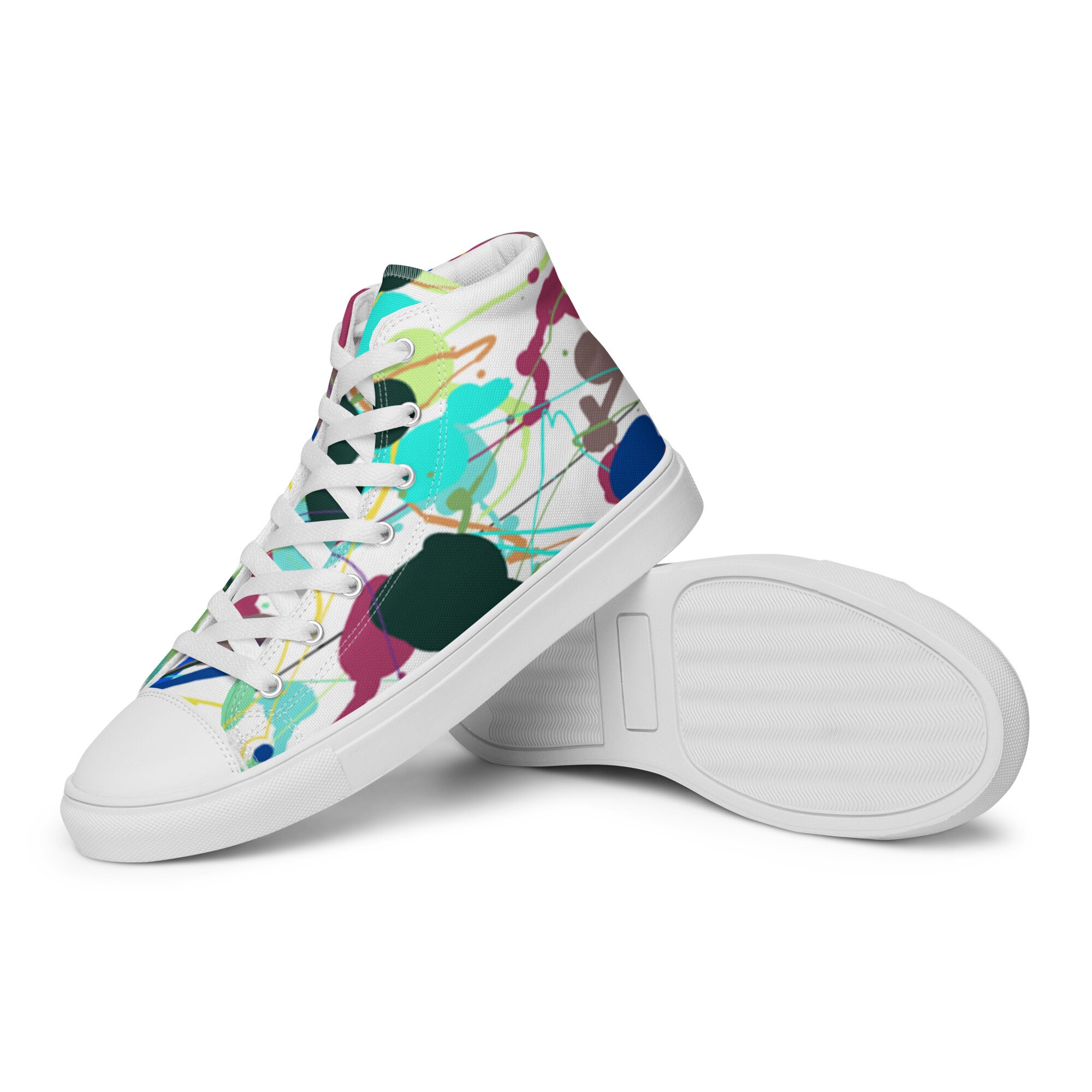 Jackson Pollock Men’s High Top Canvas Shoes - Etsy