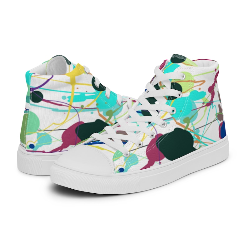 Jackson Pollock Men’s High Top Canvas Shoes - Etsy