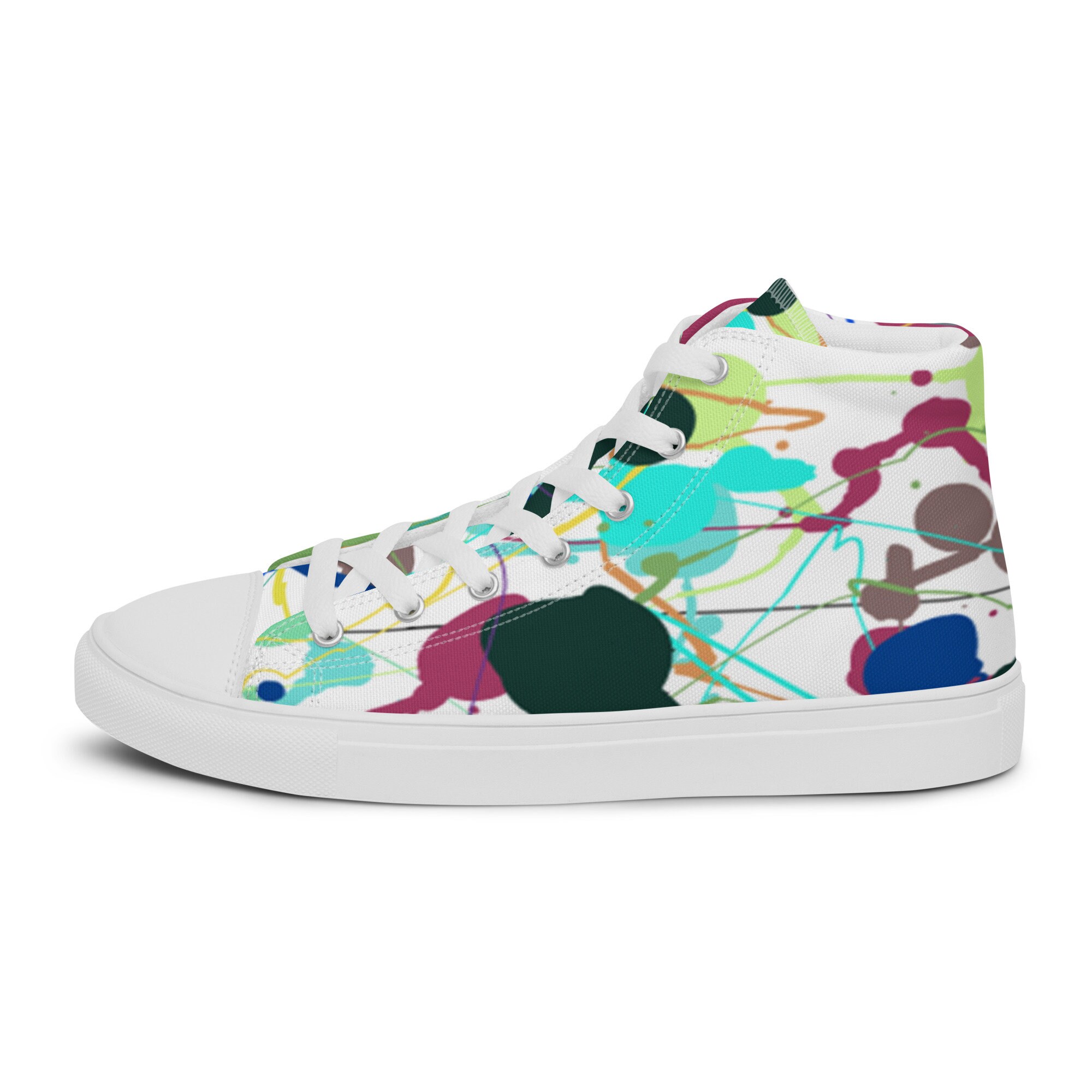 Jackson Pollock Men’s High Top Canvas Shoes - Etsy