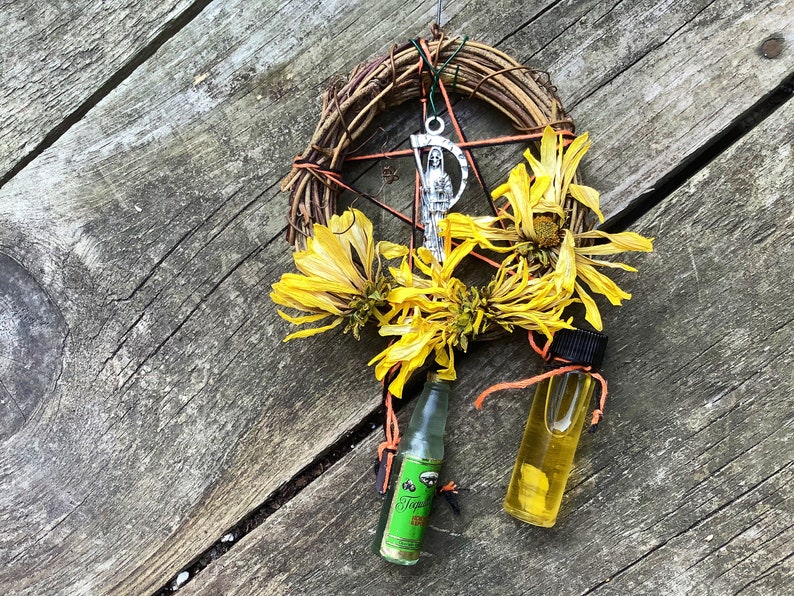 Santa Muerte Wiccan Protection Wreath - Etsy