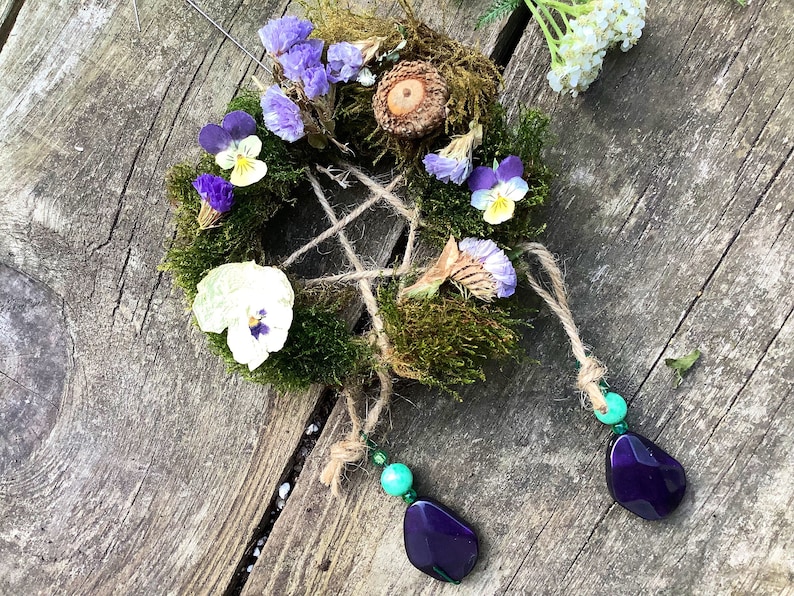 Tiny Rustic Wiccan Protection Wreath | Etsy