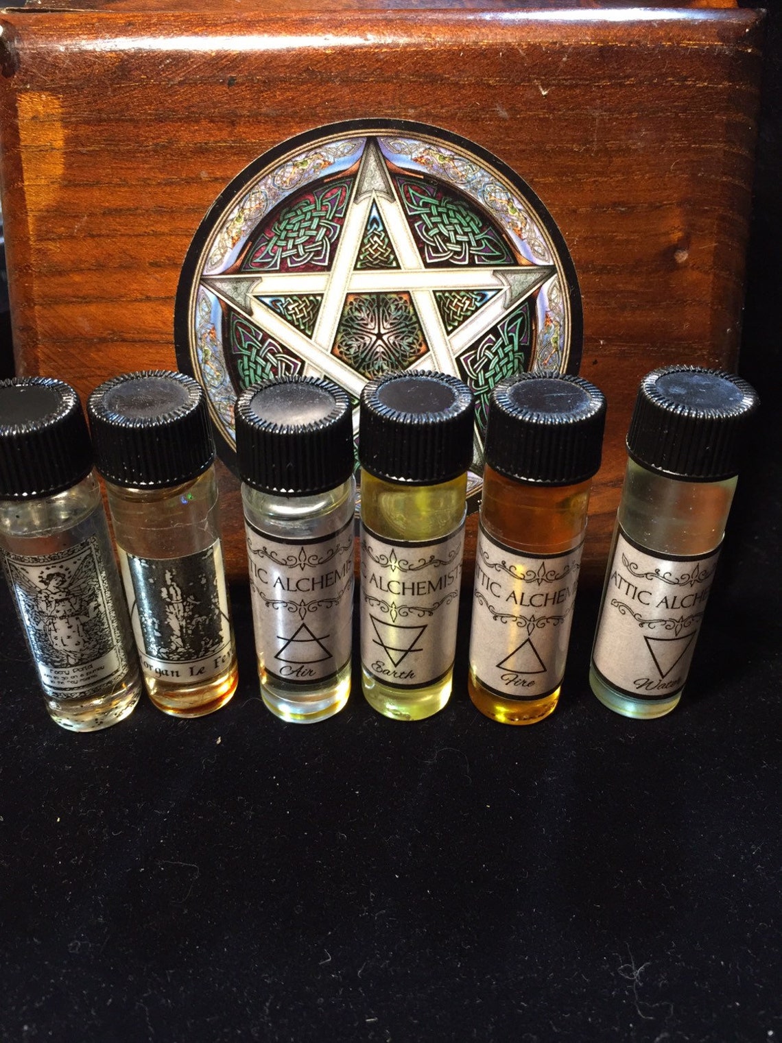 Witch Oils Kit 6 Wiccan Perfume Oils Witch Box Kit Faerie, Morgan Lefay ...