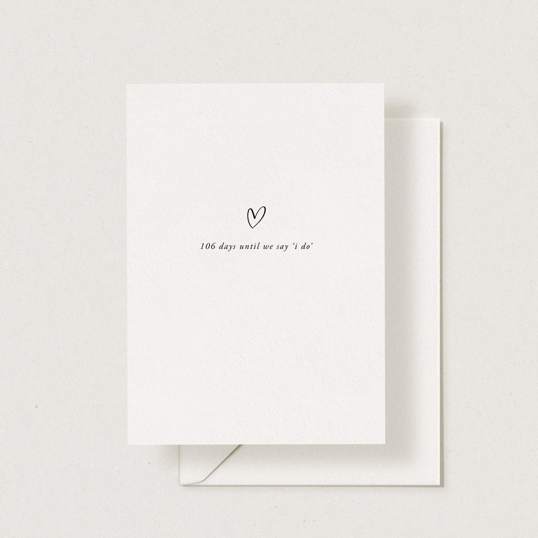 Personalised Day's Until We Say I Do Card, Wedding Day Card, Husband ...