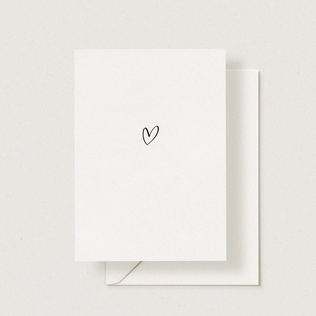 Heart Card, Small Heart, Heart Outline, Heart Drawing, Tiny Heart ...