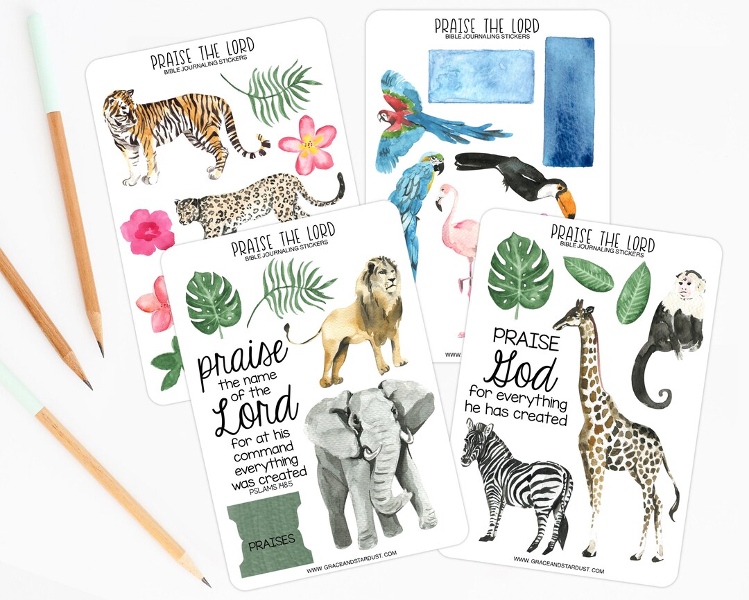 Bible Journaling Stickers Praise the Lord Sticker Sheets Bible Sticker ...