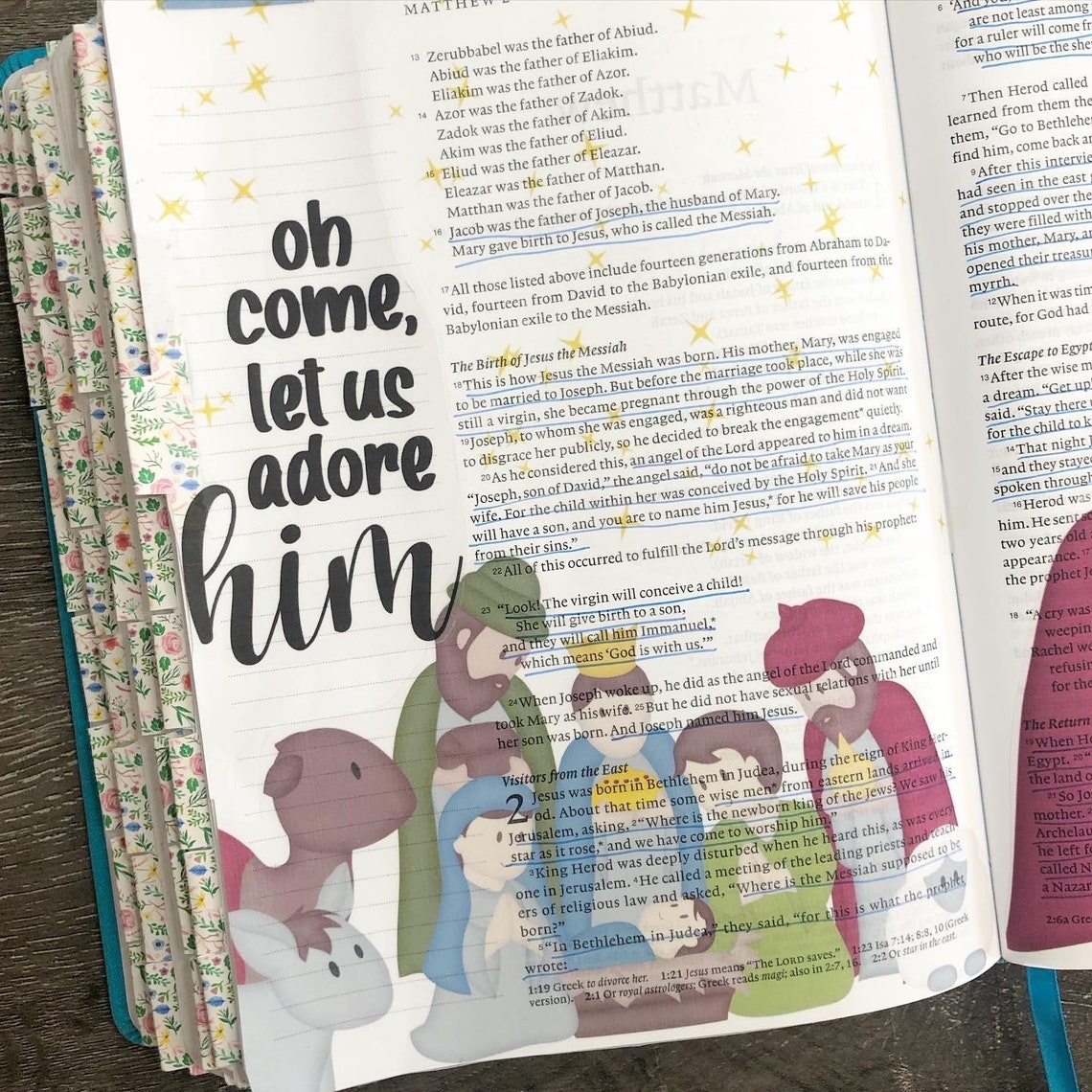 Bible Journaling Printable Baby Jesus Printable Stickers - Etsy