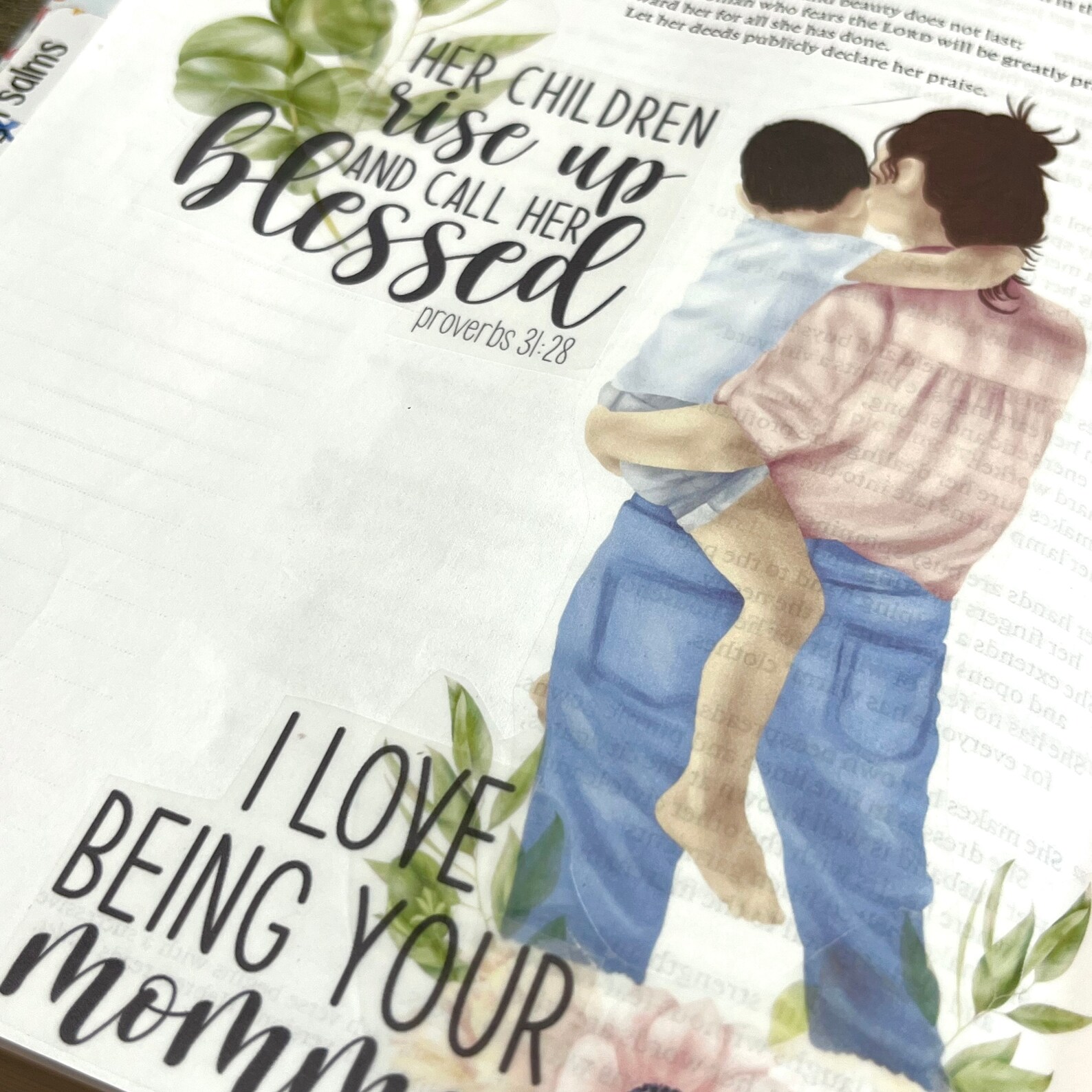 Bible Journaling Printable Stickers Blessed Momma Stickers - Etsy