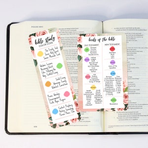 Bible Bookmark Bible Color Code Books of the Bible Card Christian ...