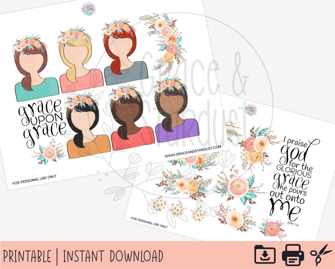 Bible Journaling Printable | Bible Sticker Sheets | His Glorious Grace ...