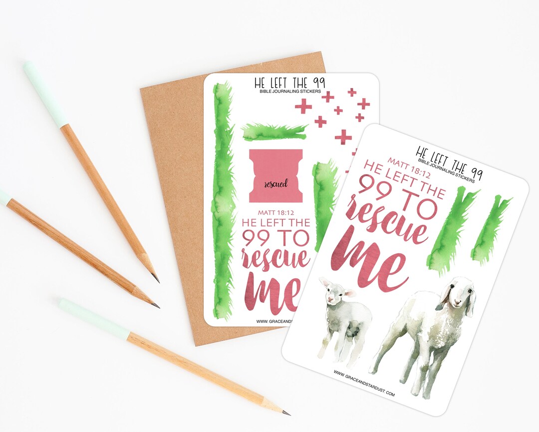 Bible Journaling Stickers He Rescued Me Sticker Sheets Faith Stickers ...