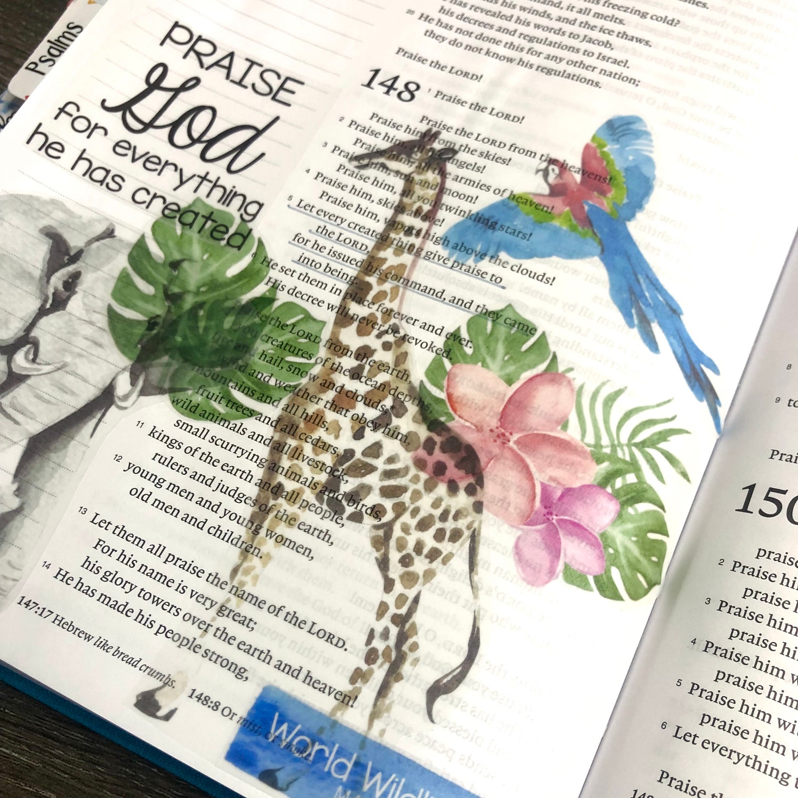 Printable Bible Stickers Praise the Lord Bible Journaling - Etsy