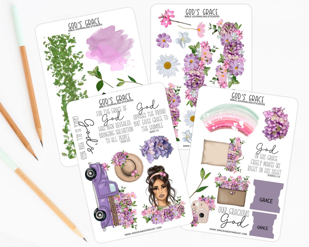 Bible Journaling Stickers Gods Grace Stickers Faith Stickers Stickers ...