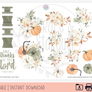 Printable Bible Stickers | Fall Stickers | Give Thanks Printable ...